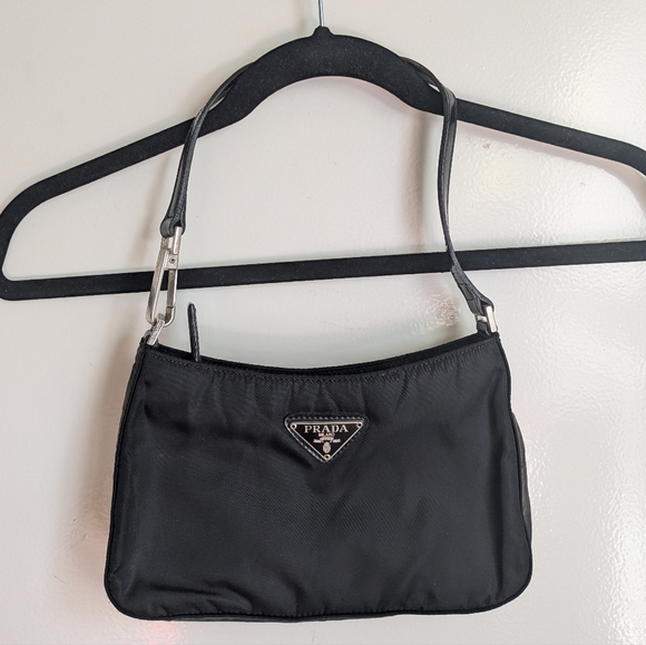 Bags | Fake Prada Black Mini Hobo Purse Shoulder Bag | Poshmark
